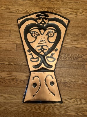 Haida Painted Copper Shield. Pacific NorthWest Indigenous Art. 28” X 17 ...
