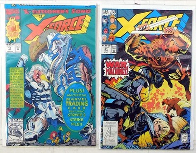 X-Force Lot of 2 #18, 21 1993 Marvel Cable Cyclops Jean Grey War ...
