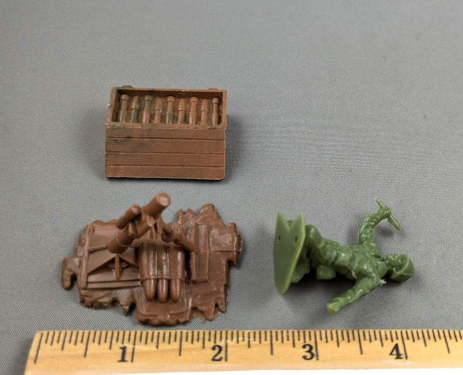 Marx Battleground Soldier, Mortar & Mortar Crate Vintage 1960s Playset ...