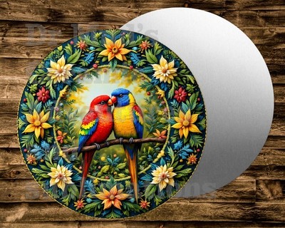 LOVE BIRDS Round Sign Wreaths Crafts & miniatures Projects | eBay