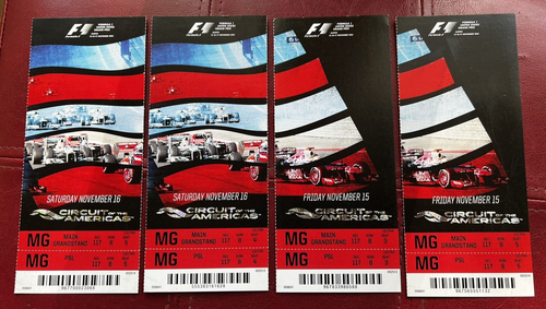 2013 Formula 1 Grand Prix Ticket & Stub AUSTIN TX TEXAS Circuit of the ...