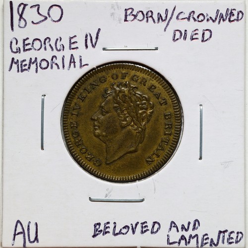 1830 George IV Memorial Token Born, Crowned, Died Beloved And Lamented ...