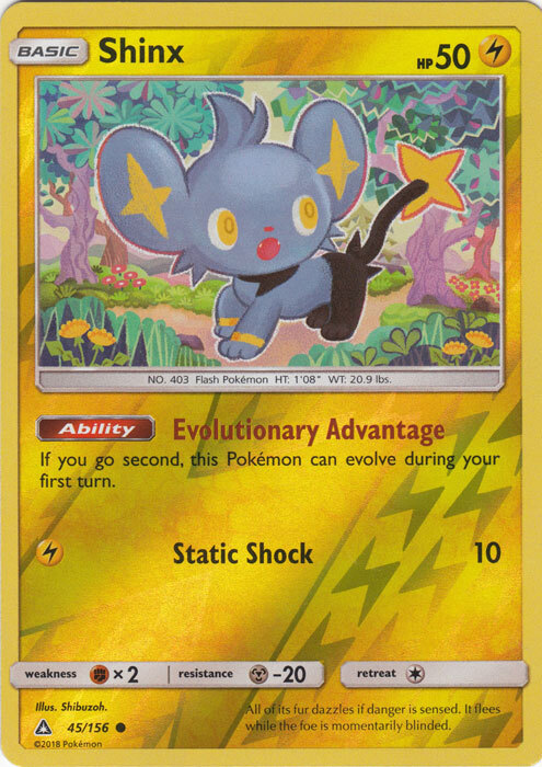 Shinx - 45/156 (Reverse Holo Foil) Common SM Ultra Prism Pokemon Card ...