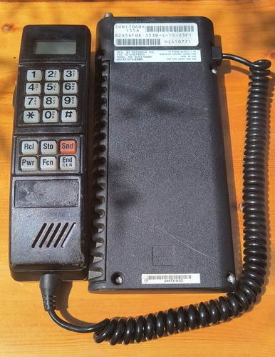 Vintage 1990s Motorola SUN1706BA 3 watt car bag brick phone w/ handset ...