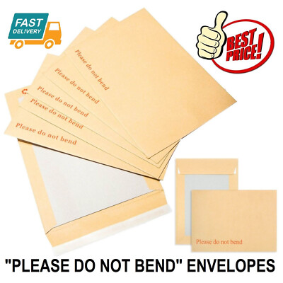 Do Not Bend Hard Card Board Backed Cardboard Back Envelopes A3 C4 A4 C5 ...