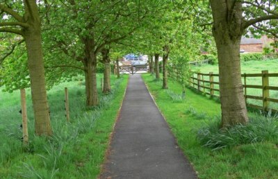 Photo 6x4 Path from the church Sutton Cheney Looking from the ...