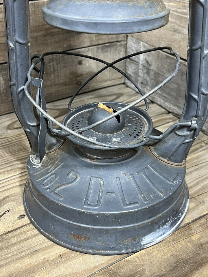 Antique Dietz D-LITE No 2 Lantern! New York USA! AS-IS! Original Globe ...