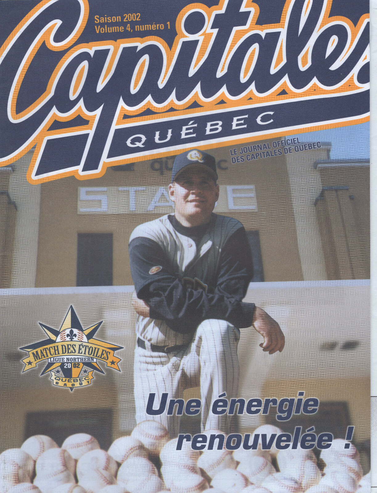 2002 Quebec Capitals Vol 4 #1 Game Program Northern League Independent ...