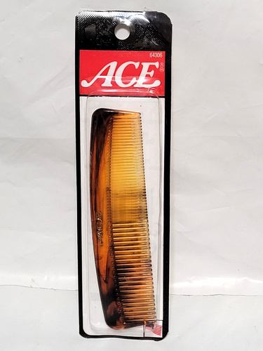 Vtg 2002 Goody USA "Ace" Pocket Comb 5" Tortoise Shell Brown, #64306 ...