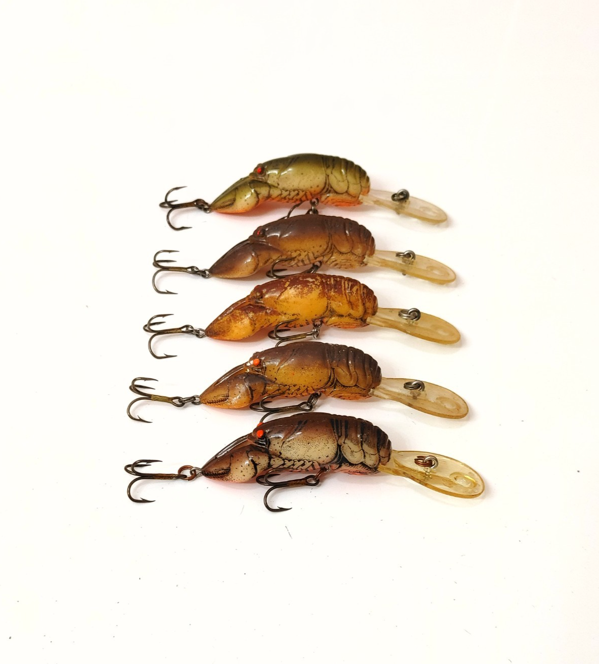 (5) Rebel Deep Crawfish 2 1/4" Crankbait Fishing Lures Lot of 5 | eBay