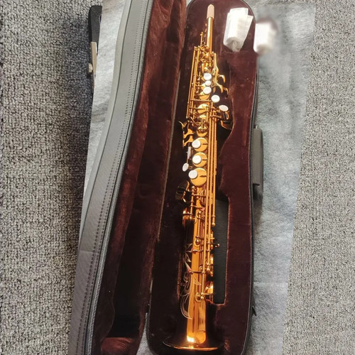 High Quality Soprano Straight Saxophone B Tone Gold Phosphor Brass ...