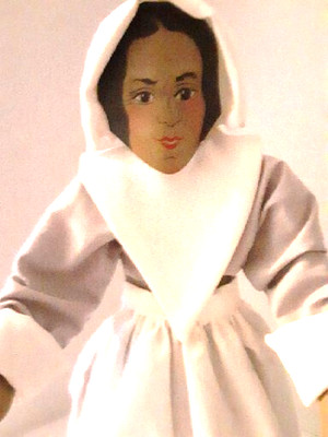 Vintage Pilgrim Girl Thanksgiving 90s American Folk Art Shadow Dancer ...