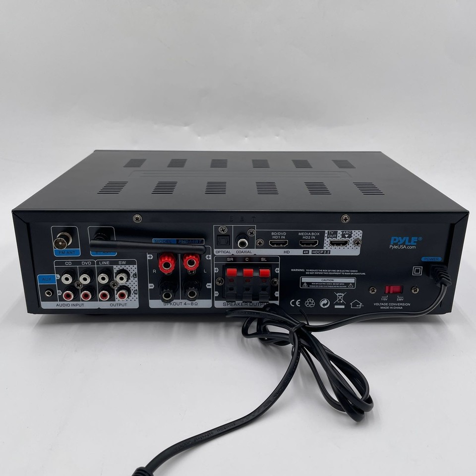 Pyle 400W Stereo Amplifier Receiver - BT Home Audio Amplifier PHDA6BT ...