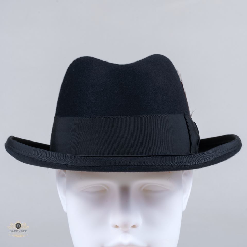 NWT Selentino Alpha 100% Fur Felt Homburg Fedora Hat Mens 7 1/4 (58 ...