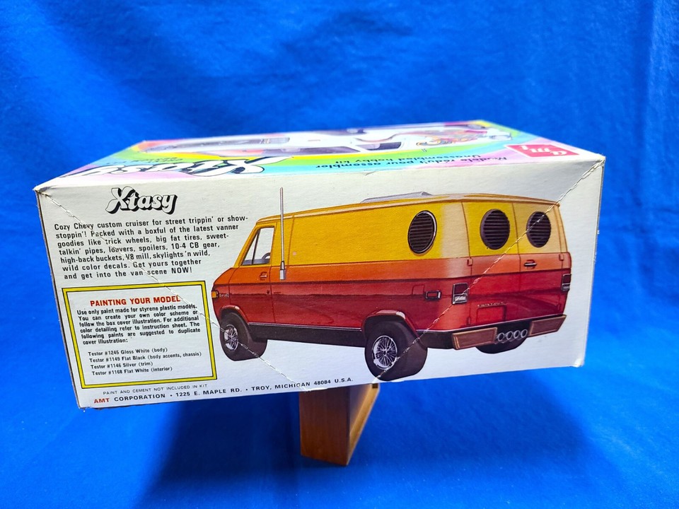Vintage AMT XTASY Chevy Custom Van Model Nice Box Instructions & Parts ...