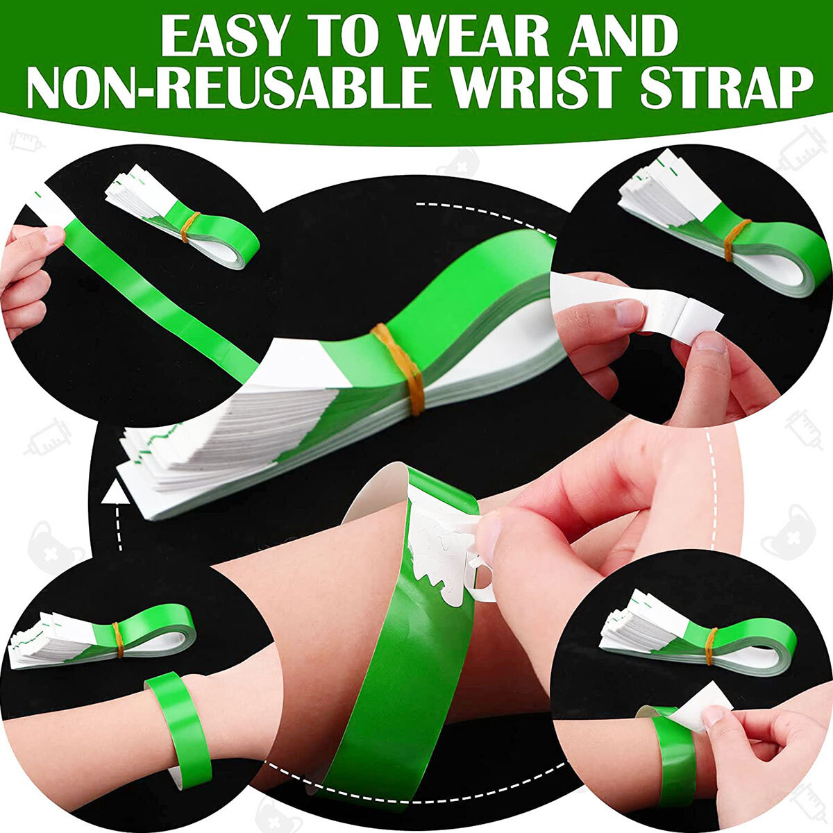 600Pcs Paper Wristbands 10x0.79inch Neon Colourful Hand Bands ...