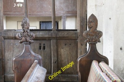 Photo 6x4 Final on the Pew Woodeaton The carved final on a couple of ...