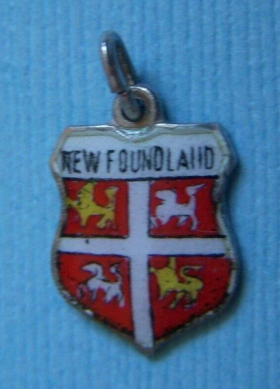 Vintage Newfoundland Canada shield sterling charm | eBay