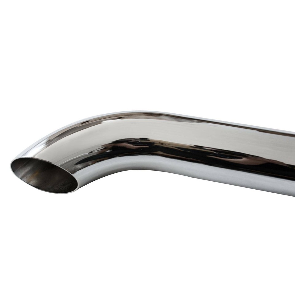Chrome 3 Inch Curved Truck Pipe 3"OD x36"48" 60" Length Truck Exhaust ...
