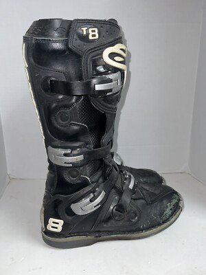 Alpinestars Tech 8 boots motocross cycle mens size 10. black | eBay
