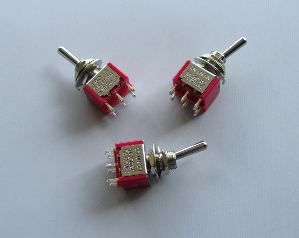 3x DPDT 6 Pin 3 Way ON/ON/ON Guitar Mini Toggle Switch SALECOM Car/Boat ...