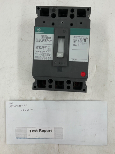 GE TED136125 CIRCUIT BREAKER 3P 3PH 125 A 600V E150 BOLT ON flaw | eBay