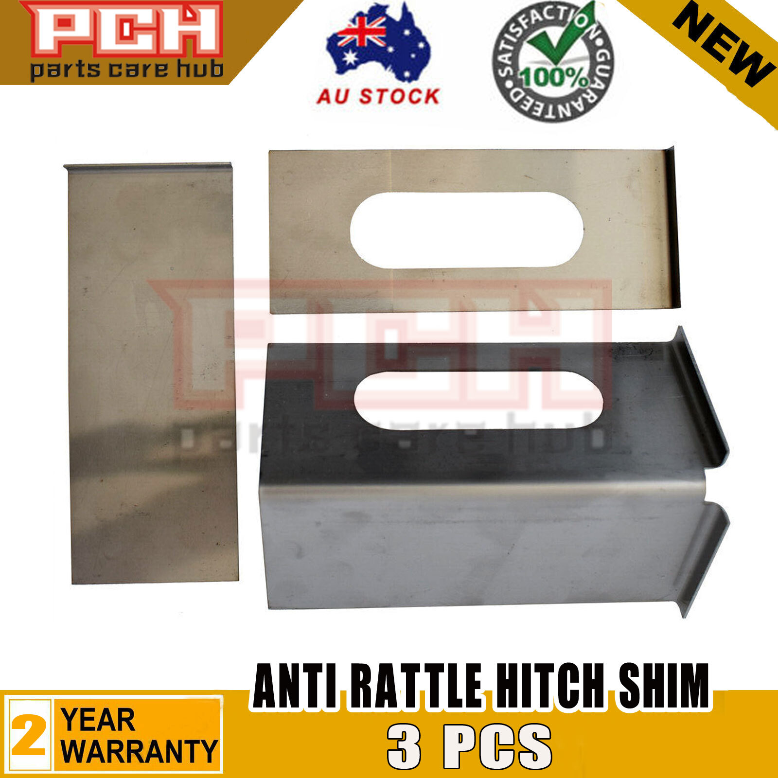 Anti Rattle Hitch Shim Kit 3PC Ball Mount Tow Bar Trailer SKU: MH ...