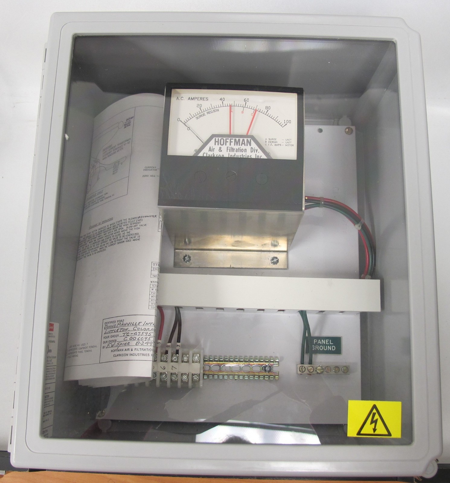 HOFFMAN AIR & FILTRATION DIV-AUTOMATIC BLEED VALVE CONTROL PANEL (NEMA ...