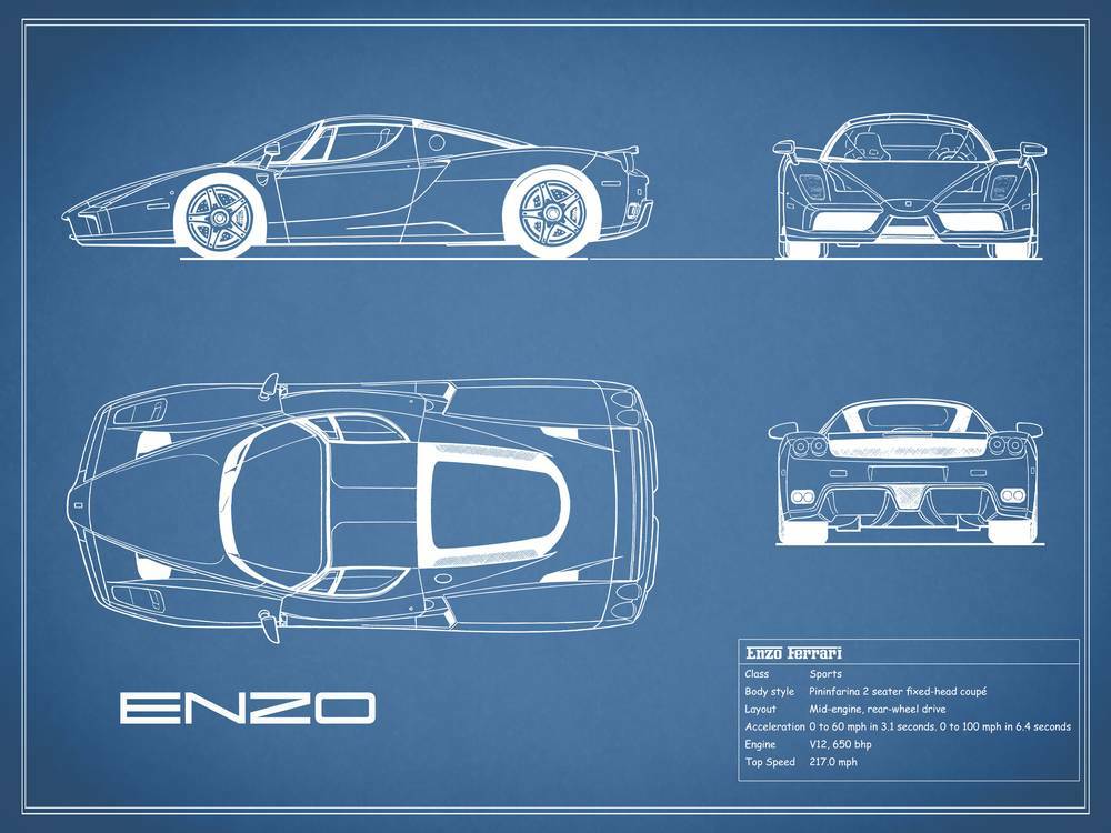 Ferrari Enzo Blueprints