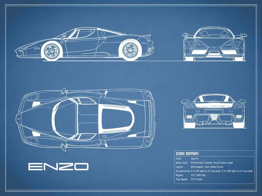 Ferrari F50 Blueprints
