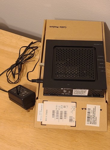 Motorola SURFboard SB6120 DOCSIS 3.0 Voice Cable Modem w Power Adapter ...