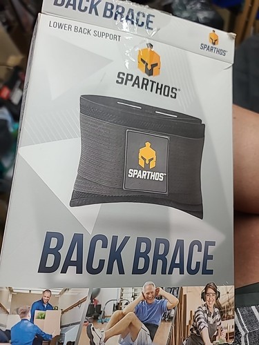 Sparthos Back Brace With Lumbar Pad Support For Lower Back Pain Relief Adjustabl | eBay