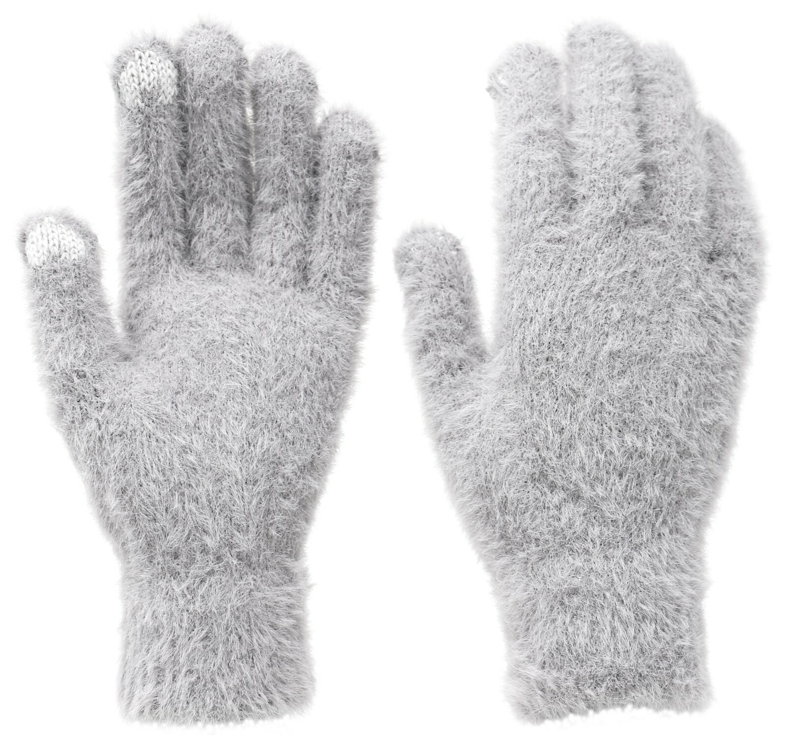 Fuzzy Faux Mink Hair Soft Womens Fuzzy Winter Touchscreen Gloves | eBay