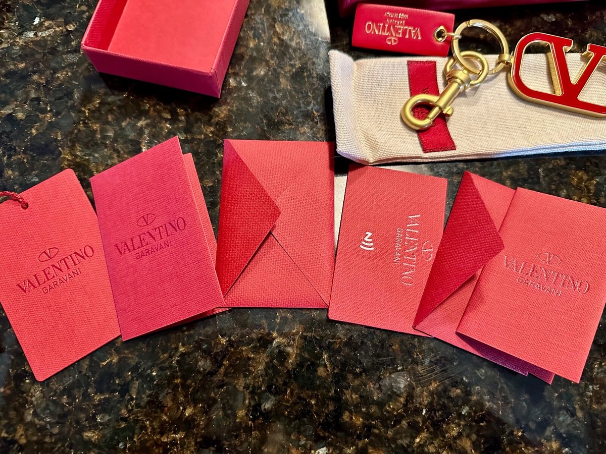 Valentino GARAVANI VLogo Signature Keychain RED - RARE and Valentino GARAVANI VLogo Signature Keychain RED - RARE and