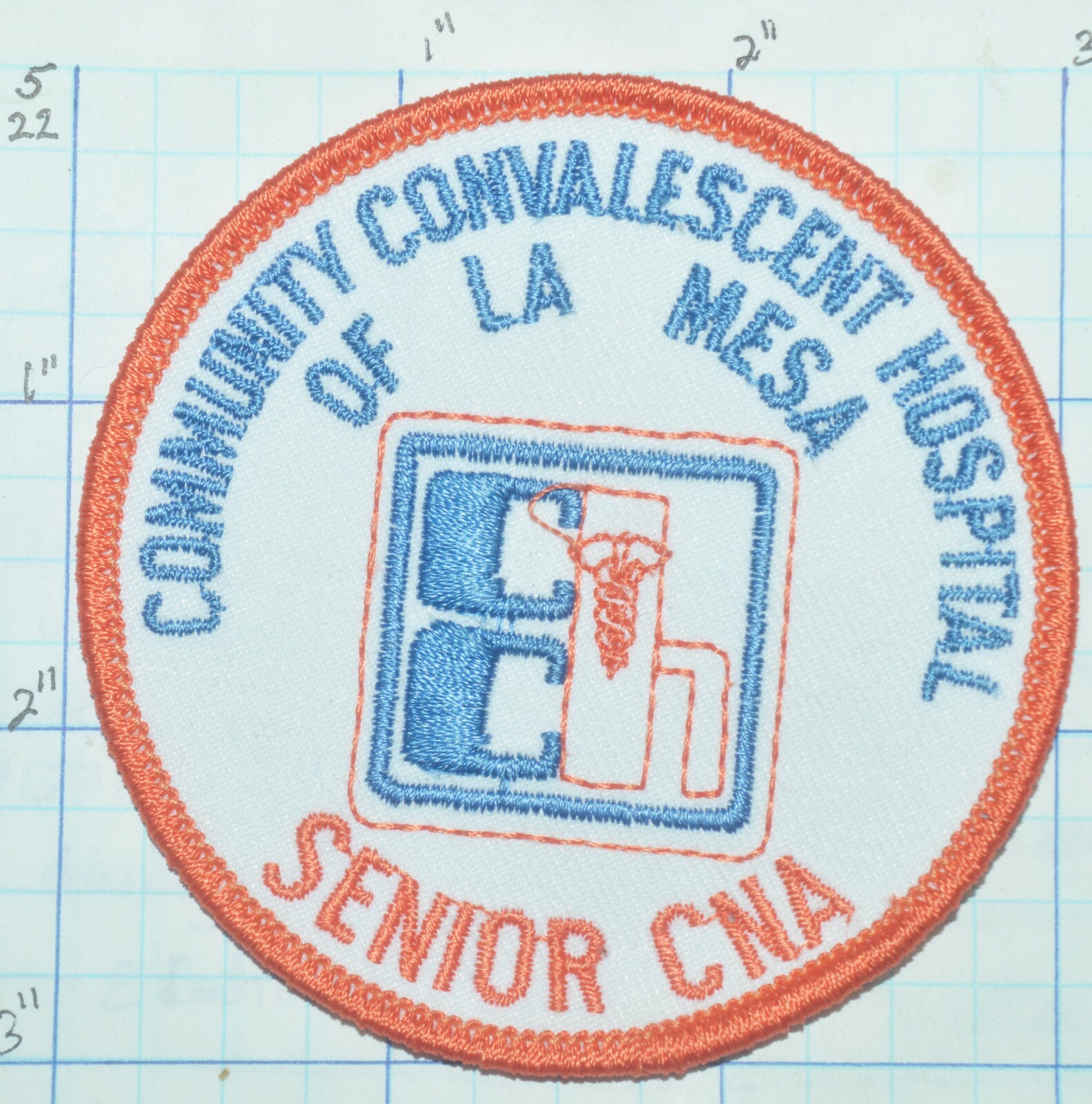 CALIFORNIA LA MESA CONVALESCENT HOSPITAL SENIOR CNA NURSE VINTAGE PATCH ...