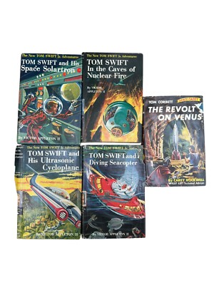 Lot Of 5 1954 Tom Swift Jr Adventures Hardcover Book Dust Covers ...