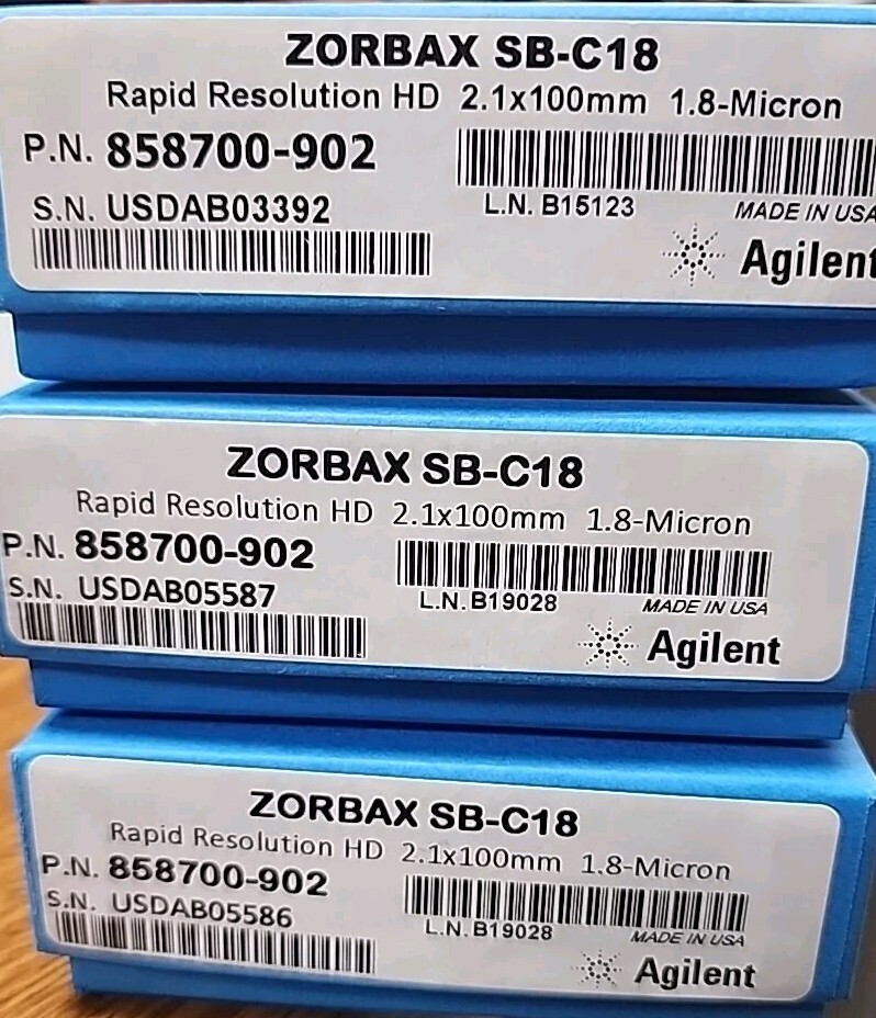 Agilent ZORBAX SB-C18, 2.1 x 150mm, 1.8µm, 1200 bar. 80Å, 1200 bar, NEW ...