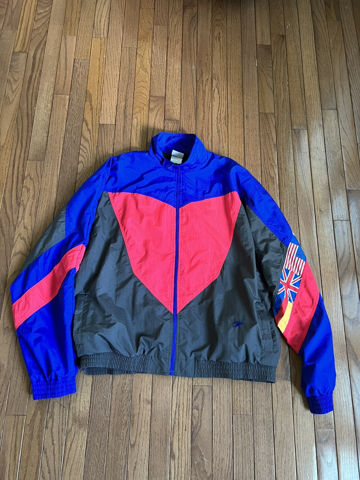 Speedo Vintage 1990s Olympics Colorblock National Fla… - Gem