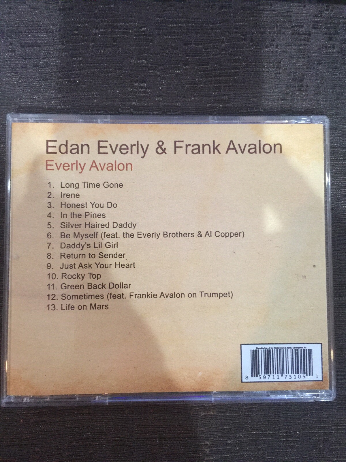 Eden Everly And Frank Avalon “Everly Avalon” CD. .......LIKE NEW ...