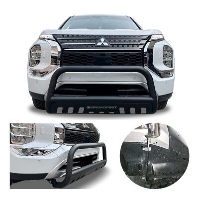 2022-2025 Mitsubishi Outlander Front BLACK Bull Bar Bumper Grille Guard ...