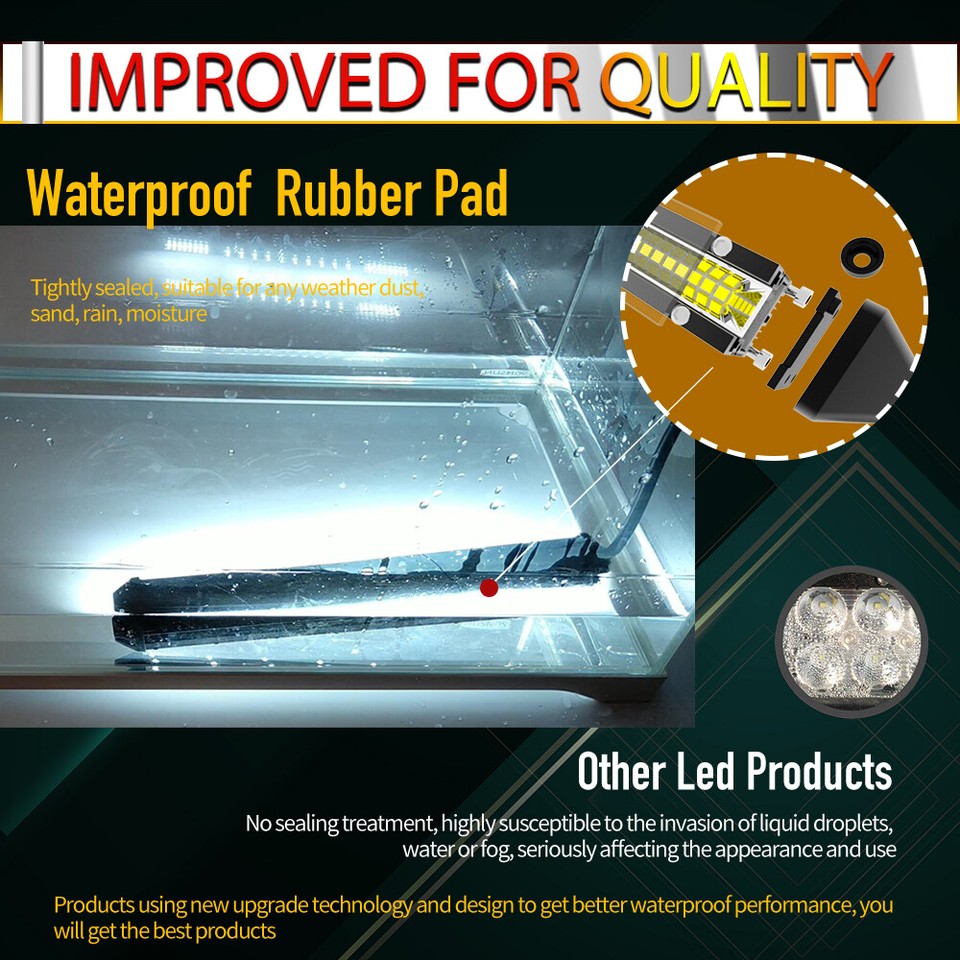 Single Row 50"inch White LED Light Bar Combo Offroad Truck 4WD SUV ATV ...