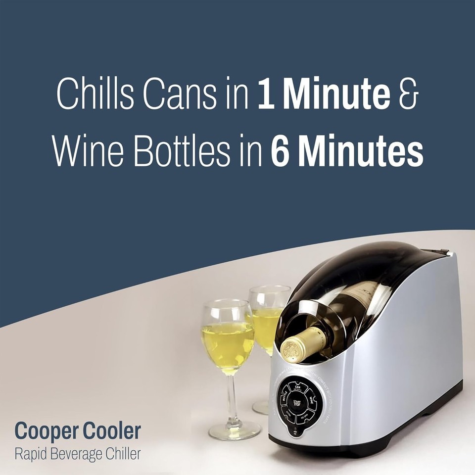 Rapid Beverage & Wine Chiller for Home Bars, Quick Chill for Beer, Wine ...