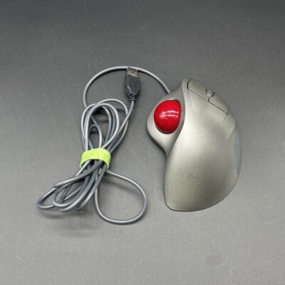 Logitech TrackMan Wheel Mouse USB Optical Trackball Mouse Silver T-BB18 ...