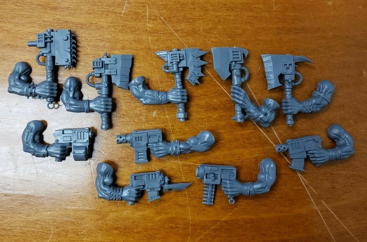 Warhammer 40k Ork Bits Nobz Engraved Slugga & Choppa x5 Set | eBay