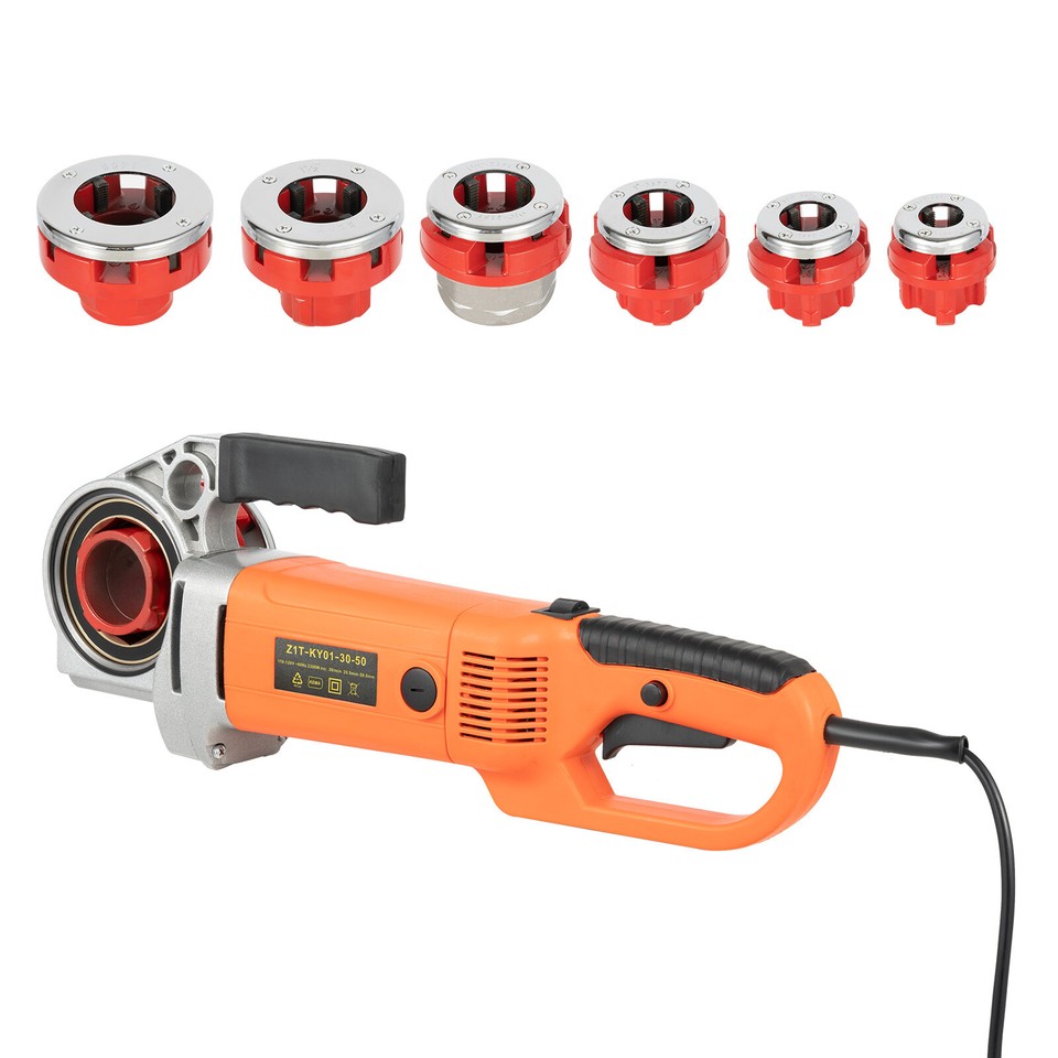 Handheld Electric Pipe Threader Threading Machine W/6 Pipe Cutter 1/2 ...