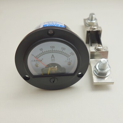 DC 0-200A Round Analog Ammeter Panel Current Meter Dia. 66.4mm DH52 ...