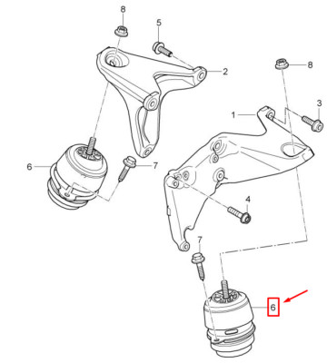PORSCHE PANAMERA 970 Motorhalterung 97037505700 NEUES ECHTES | eBay