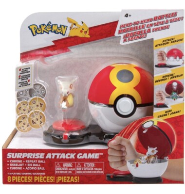 Pokemon Surprise Attack Game with CUBONE & REPEAT BALL by Jazwares | eBay