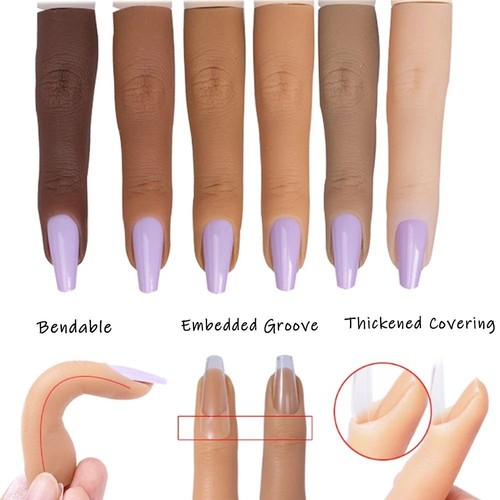 Finger Model Silicone Nail Tool Fake Finger Nail Training Tool Nail ...