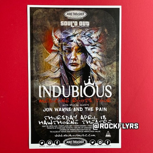 INDUBIOUS 2019 Concert Promo 11x17 Street Poster | eBay